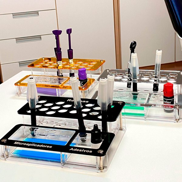 Porta Resinas Adesivos e Microbrush - Organizador Premium Archneer