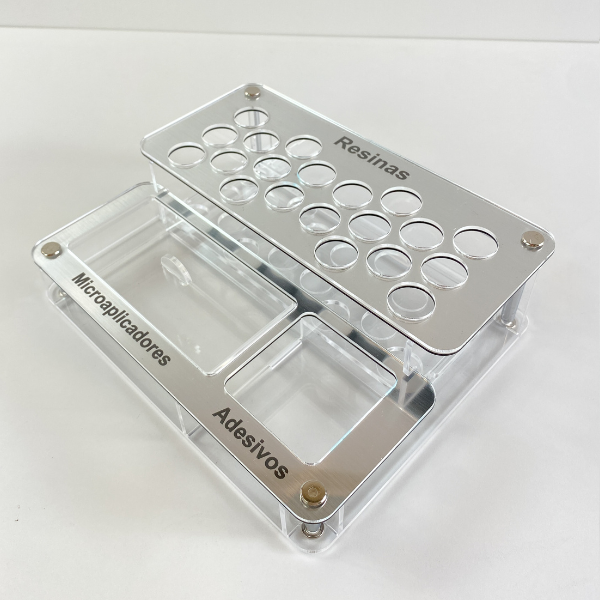 Porta Resinas Adesivos e Microbrush - Organizador Premium Archneer